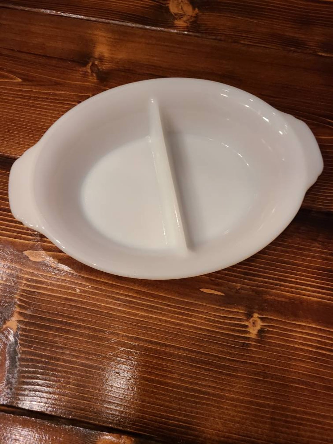 Fire King Divided Orange Casserole Dish - Etsy