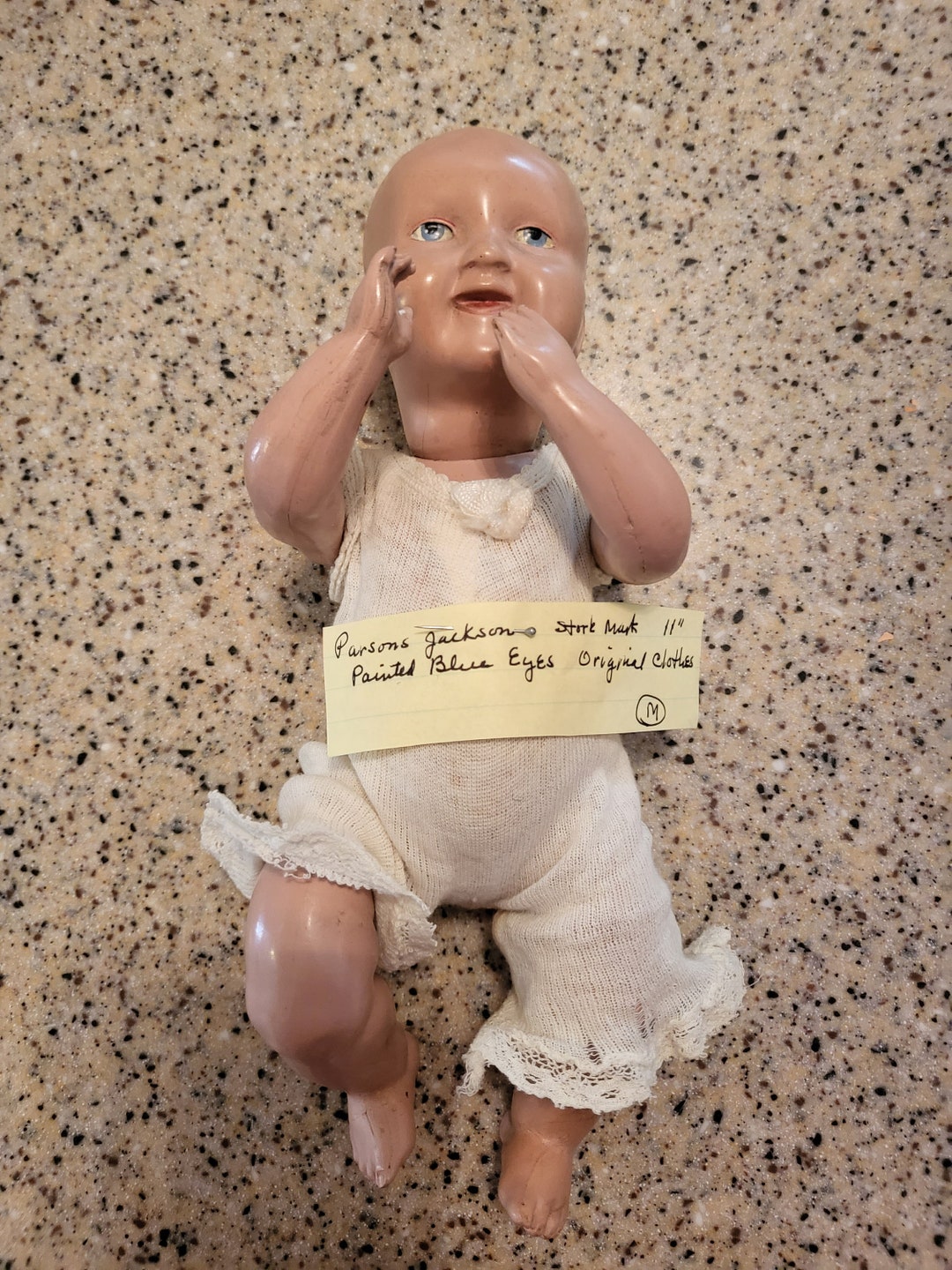 Parsons Jackson 11" Biskoline Celluloid Baby Doll Original Romper - Etsy