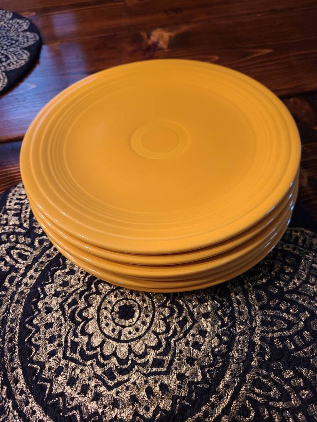 Fiesta Gold Vintage Dinner Plates (6) - Etsy