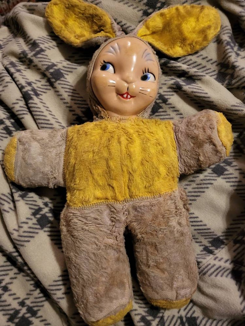 Antique 1940s Gund Bunny Doll - Etsy