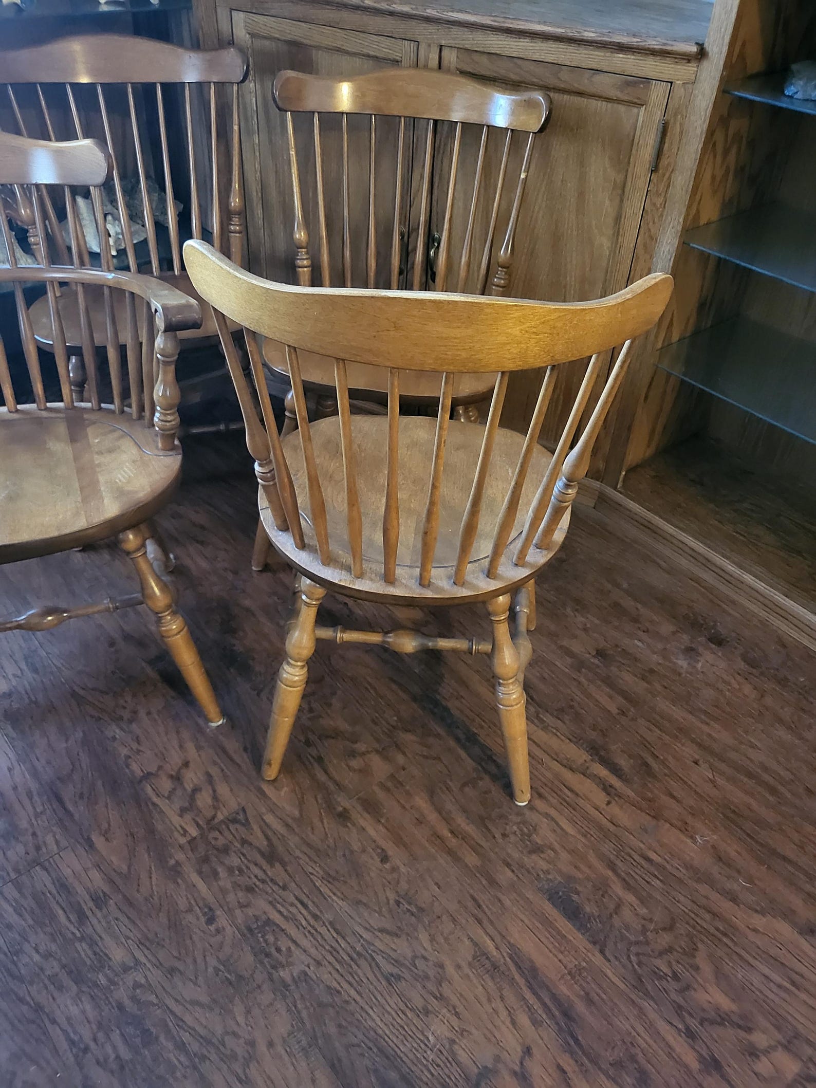 Vintage S Bent & Bros Colonial Wood Chairs Set (6) - Etsy
