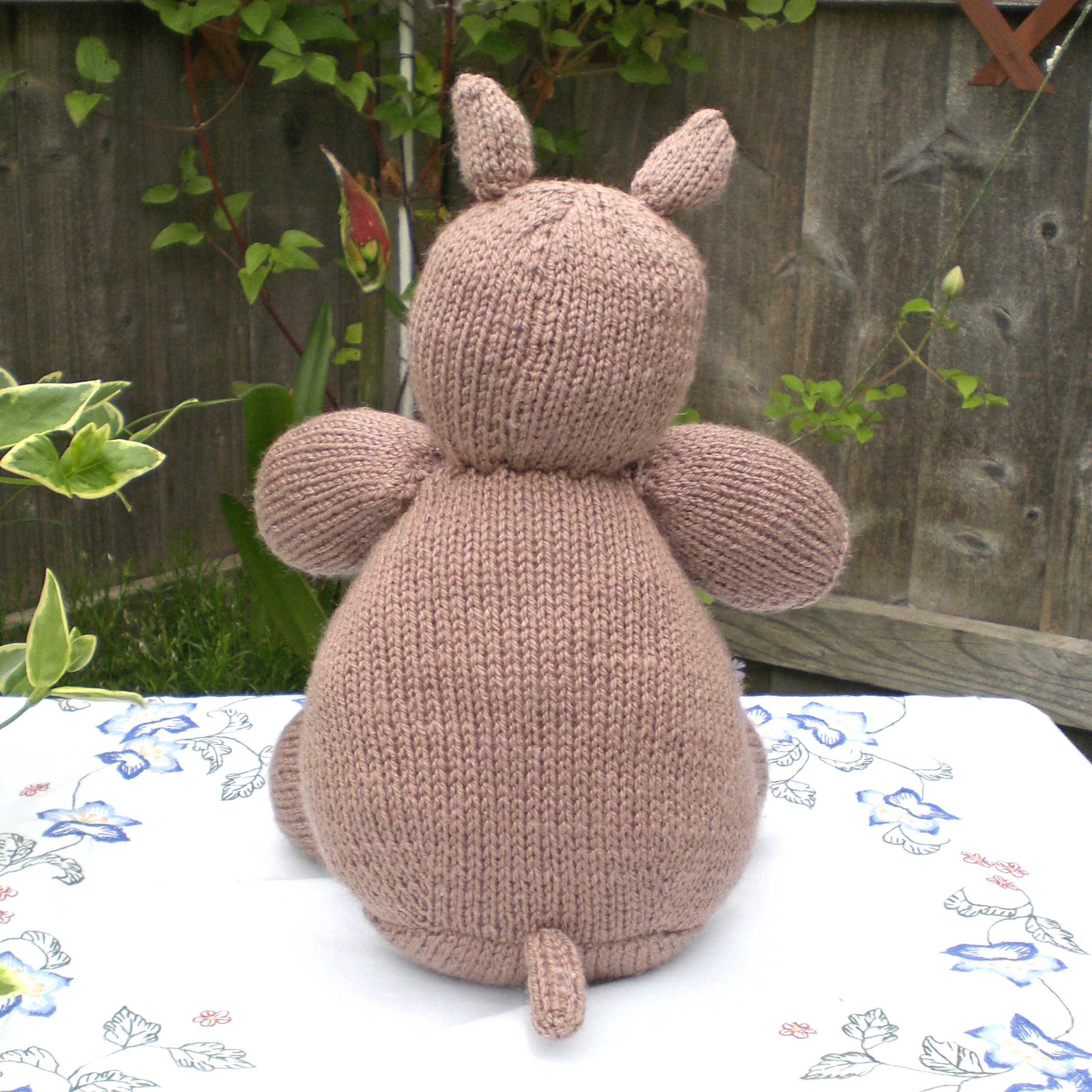Knitted Rhino Toy, UKCA and CE Tested Gift for Child or Baby Shower ...
