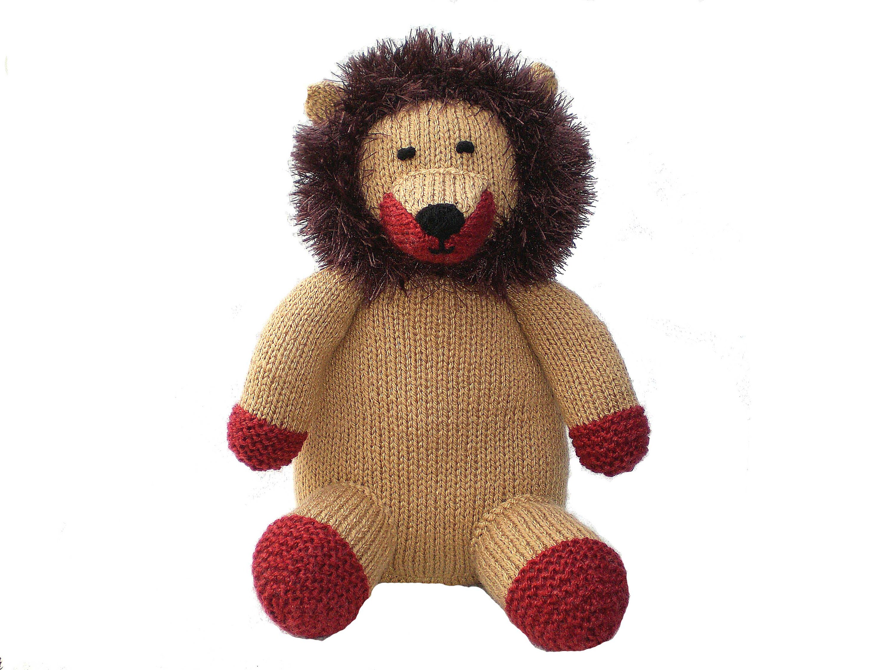 Knitted Lion Toy UKCA and CE Tested Machine Washable Animal - Etsy UK