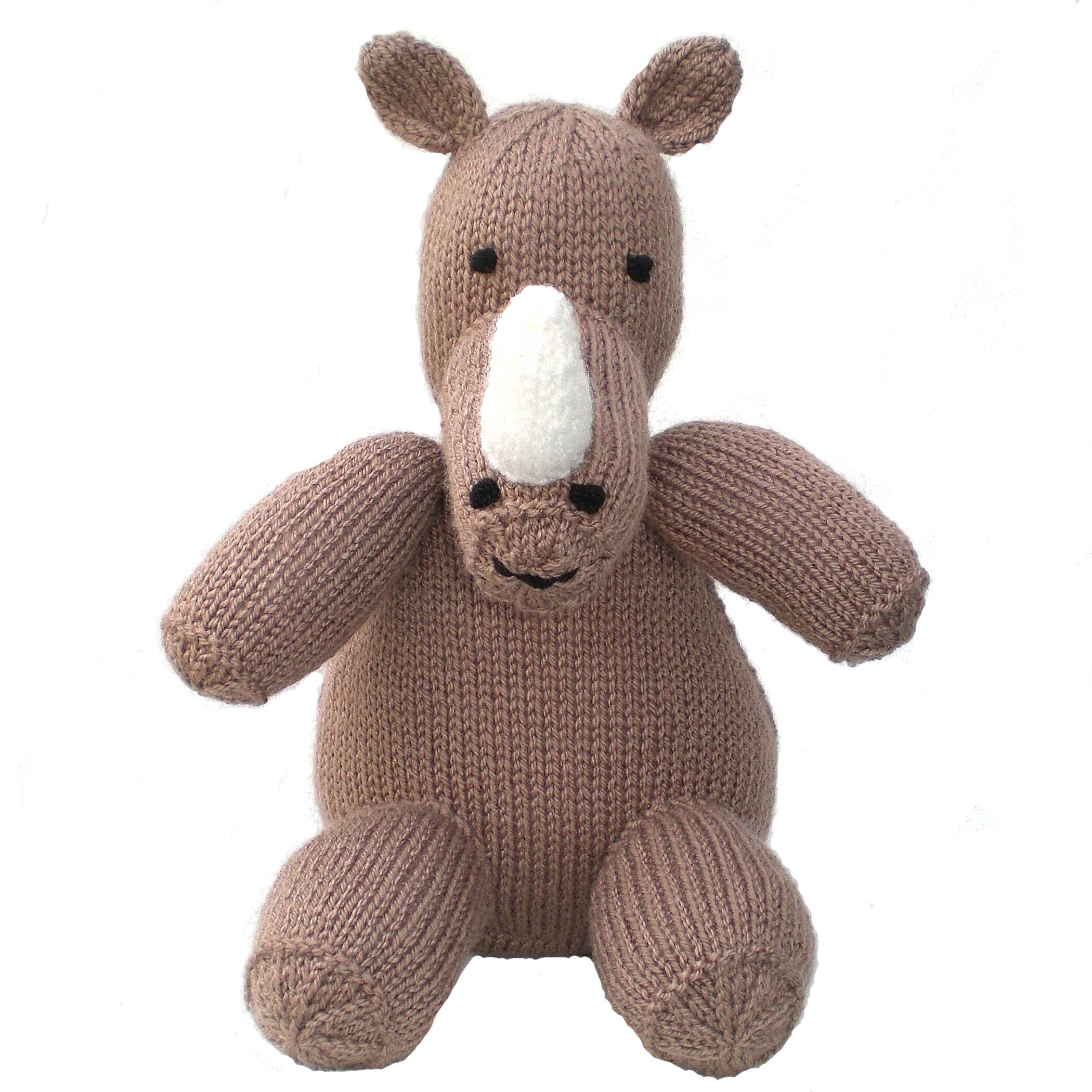 Knitted Rhino Toy UKCA and CE Tested Gift for Child or Baby | Etsy UK