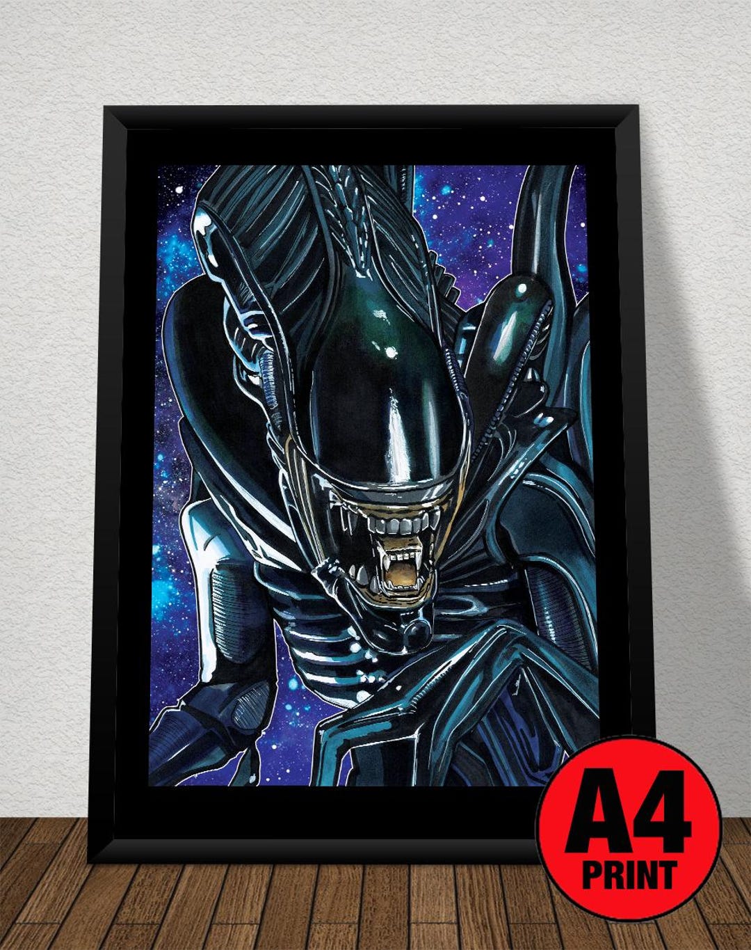 Signed A4 Print 'alien' Xenomorph Horror Movie Giger Illustration - Etsy