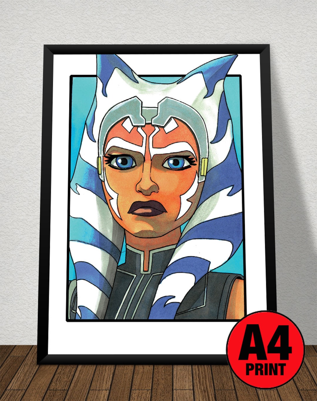 Signed 'ahsoka Tano' A4 Print Star Wars Clone Wars Illustration - Etsy