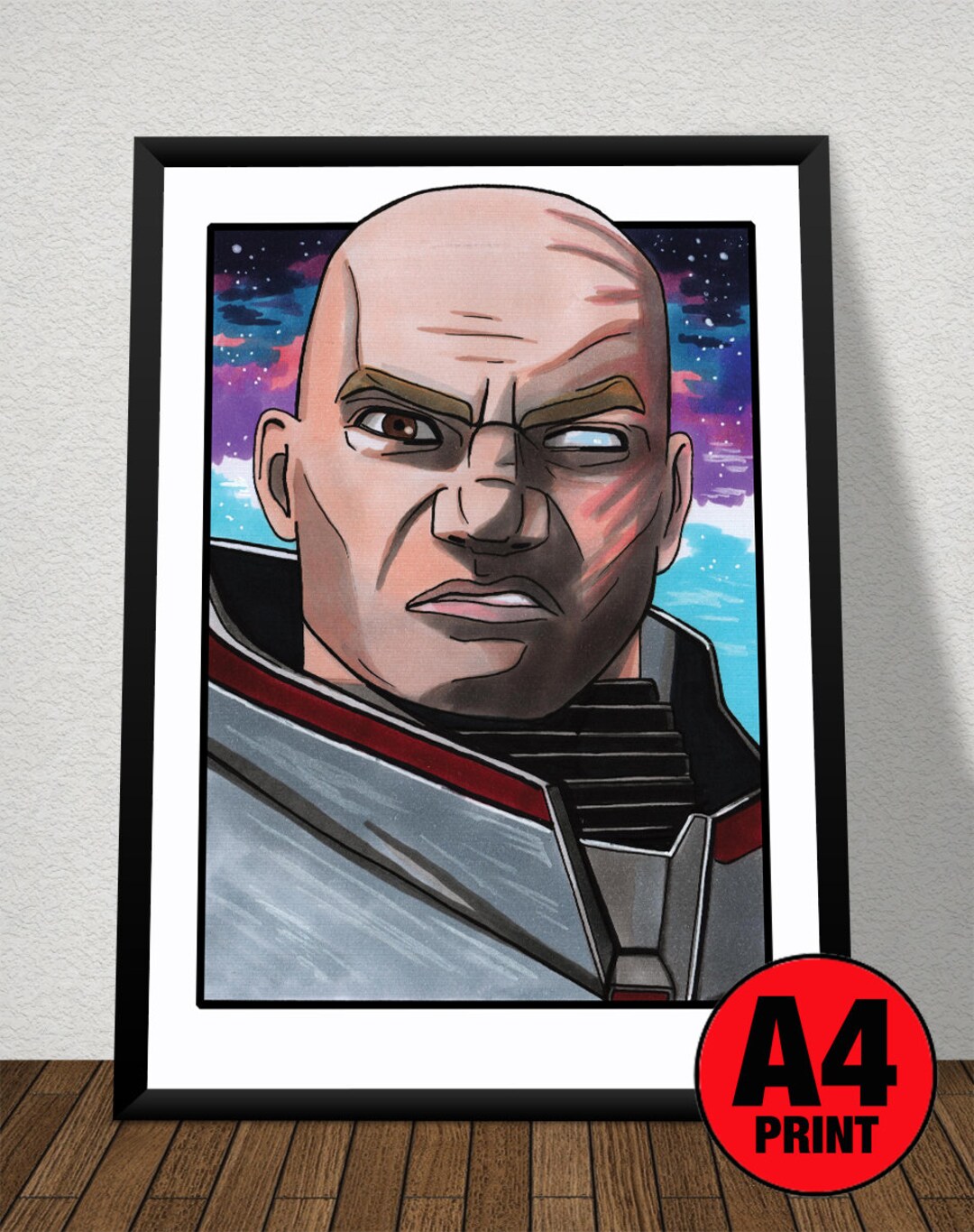 Signed A4 Print 'wrecker' Star Wars the Bad Batch/the Clone Wars ...