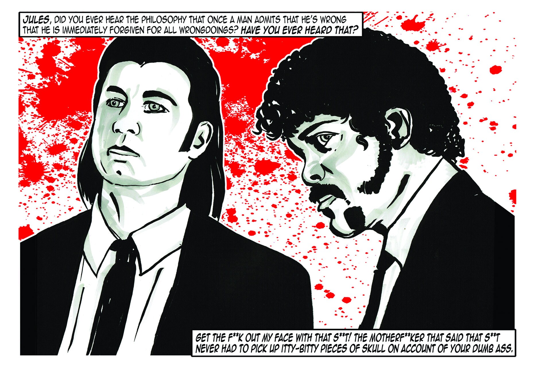 Dead All Over Pulp Fiction 'hitmen' Greetings Card With Envelope C6 ...