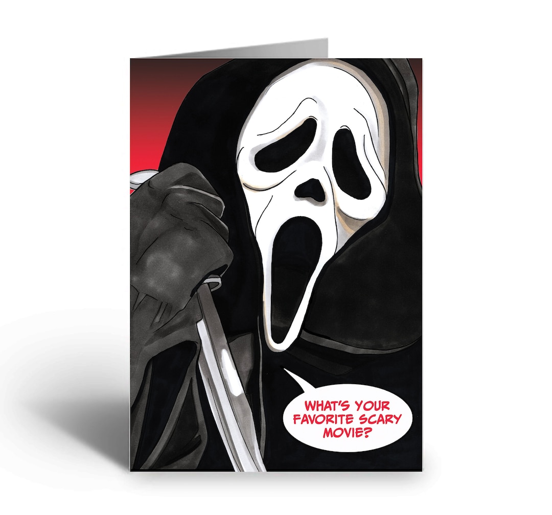 Scream 'ghostface' Greetings Card With Envelope C6 Size Favourite Scary ...