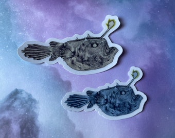 Angler Fish Sticker - Etsy