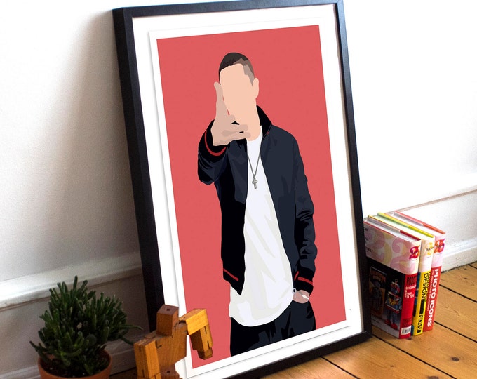 Eminem Inspired Poster / Eminem Print / Minimalist Art / Eminem / Music ...