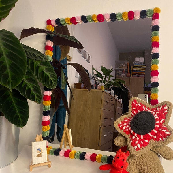 Pom Pom Mirror - Etsy