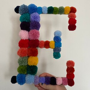 Pom Pom Letters, Display Letter, Pom Pom Home Decor, Pom Pom Nursery ...