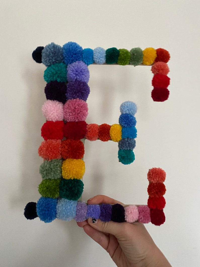 Pom Pom Letters, Display Letter, Pom Pom Home Decor, Pom Pom Nursery ...
