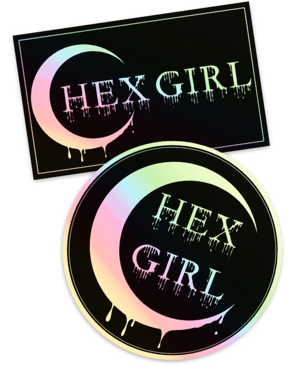 Holographic Hex Girl Vinyl Sticker | Etsy