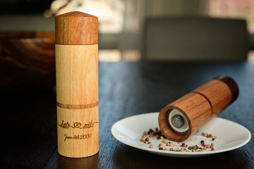 Elegant Design Personalized Wooden Pepper Grinder for Couples, A Great ...