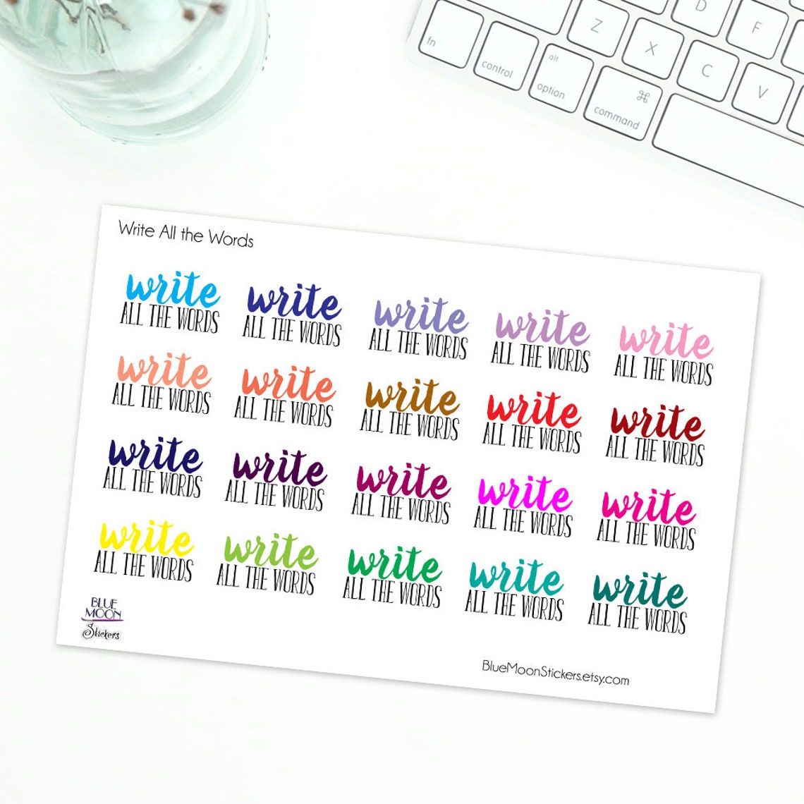 Write All the Words Stickers - Etsy