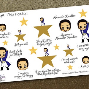 Chibi Ham - Hamilton Inspired Stickers by Mary Layton - Etsy