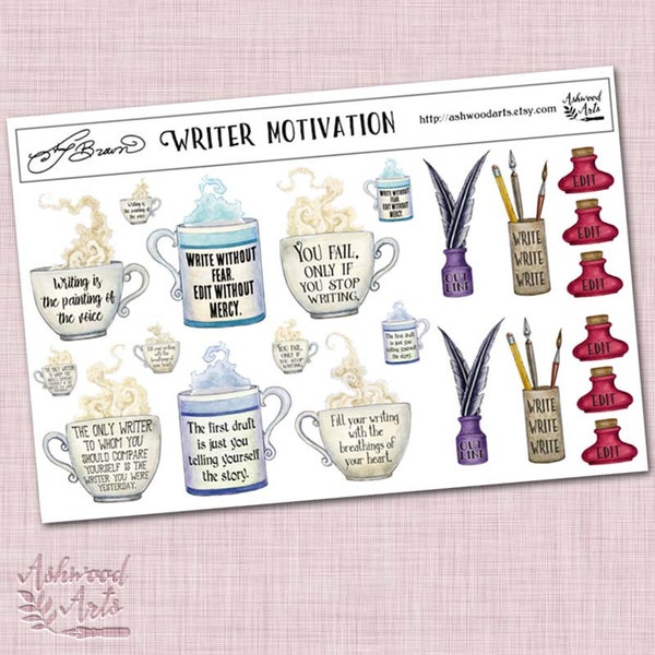 Writer Stickers - Etsy