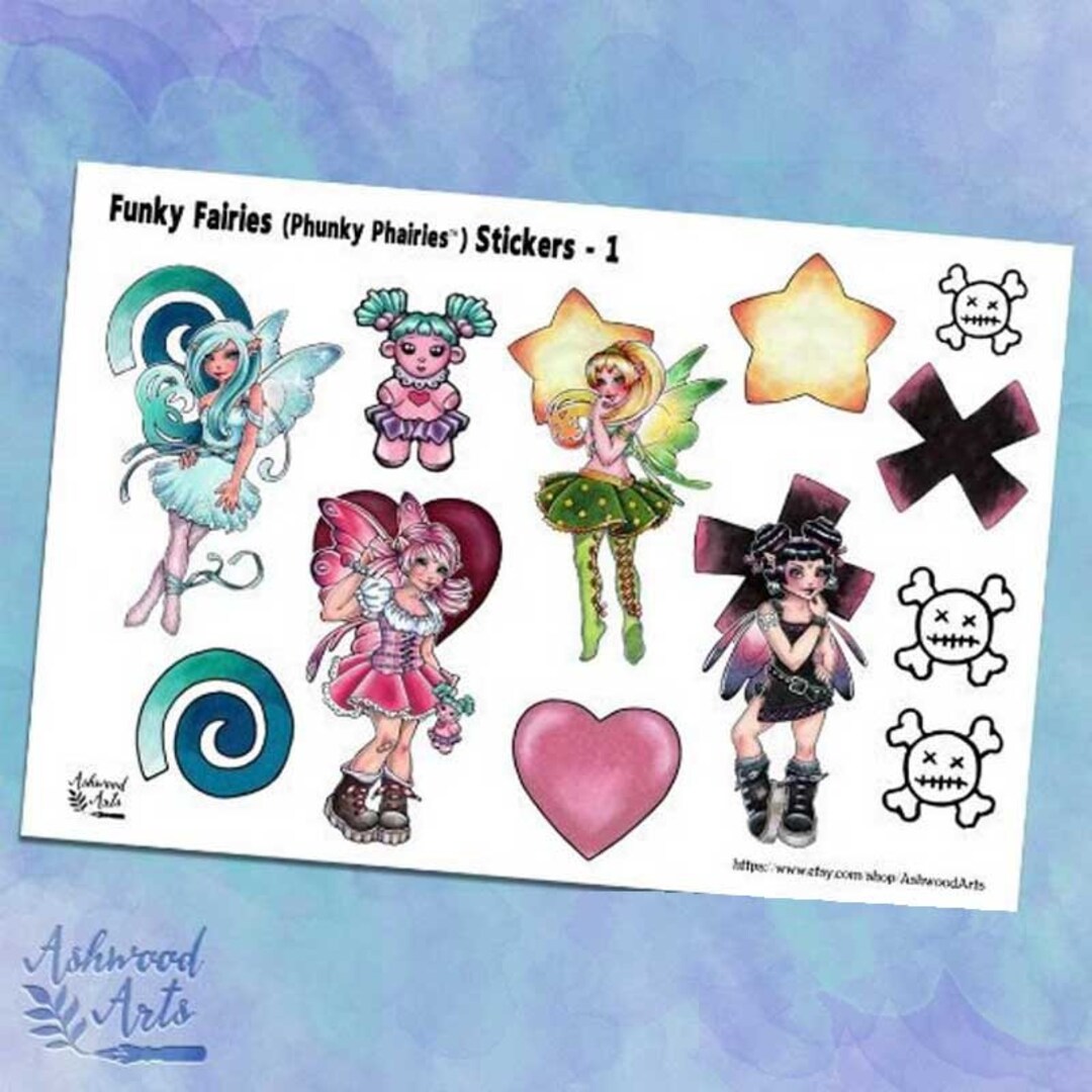 Funky Fairies Fantasy Stickers, to Do Boxes and Washi Tape Set Planner ...