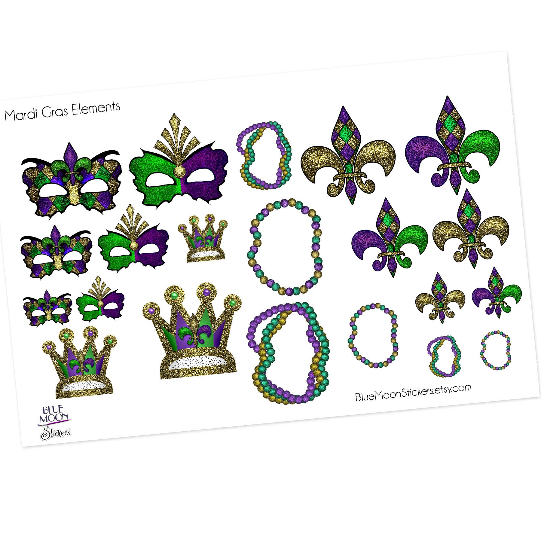 Mardi Gras Carnival Stickers by Mary Layton - Etsy