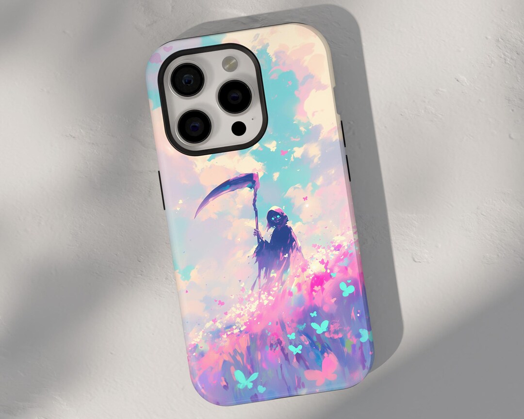 Grim Reaper Phone Case Pastel Goth Phone Case for iPhone 16 15 14 13 ...