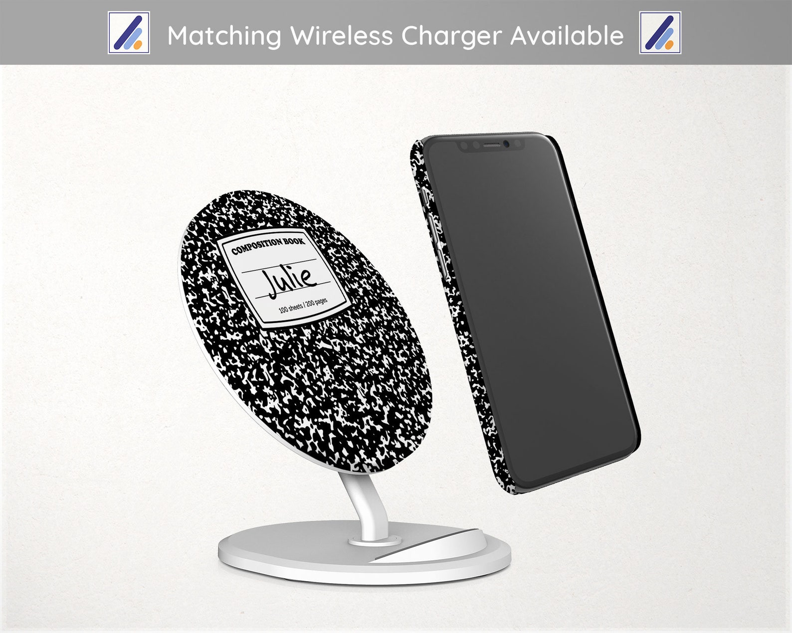 Composition Notebook Custom Name iPhone Case Back to School | Etsy