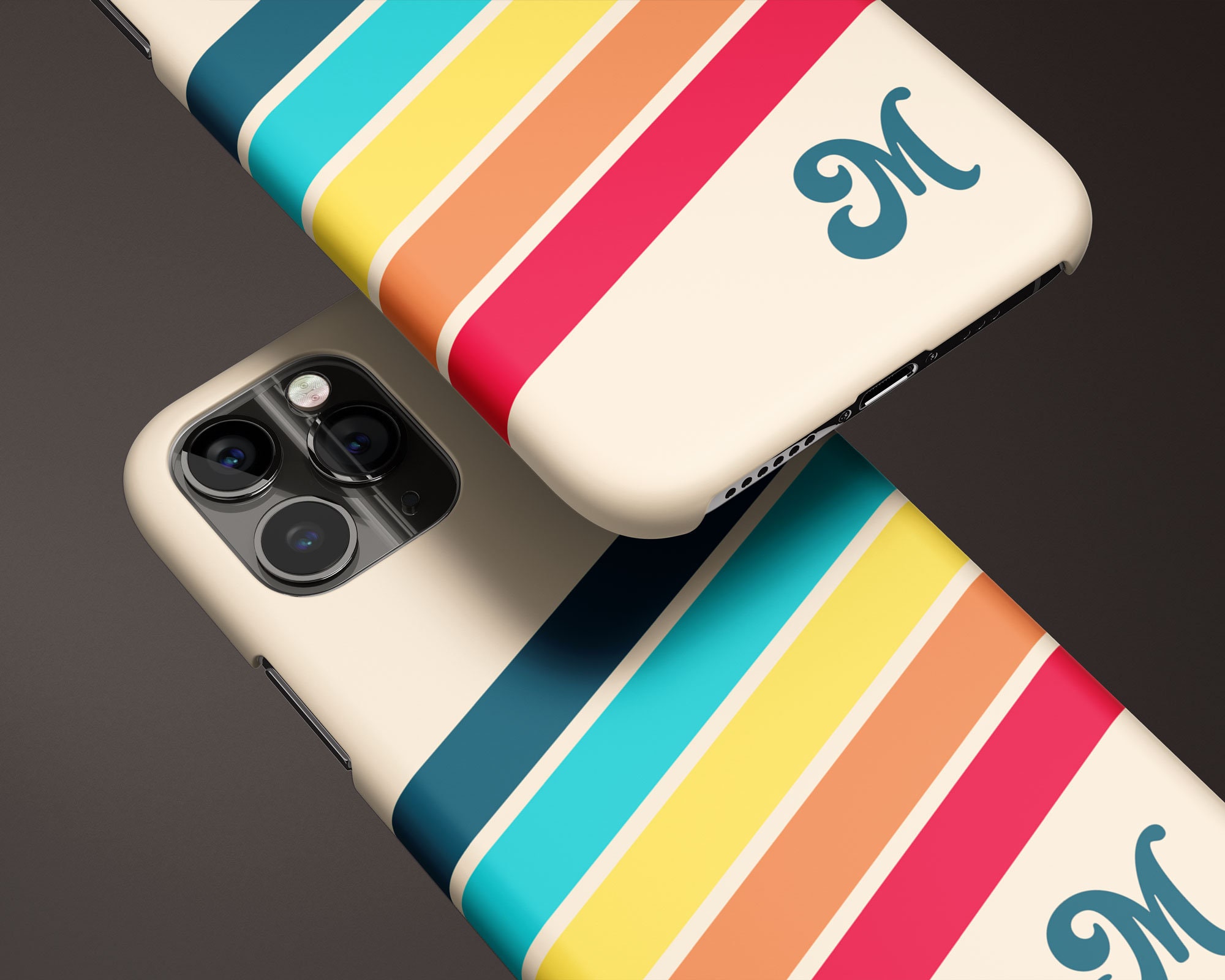 Custom Initial Google Pixel Retro Stripes Phone Case Pixel 4 - Etsy