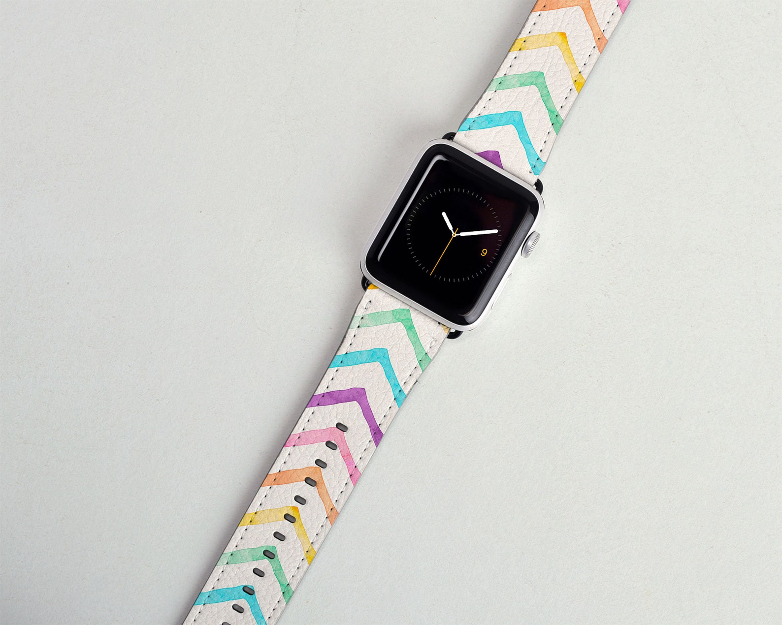 Rainbow Apple Watch Bands Chevron Design Pattern Iwatch Strap for ...