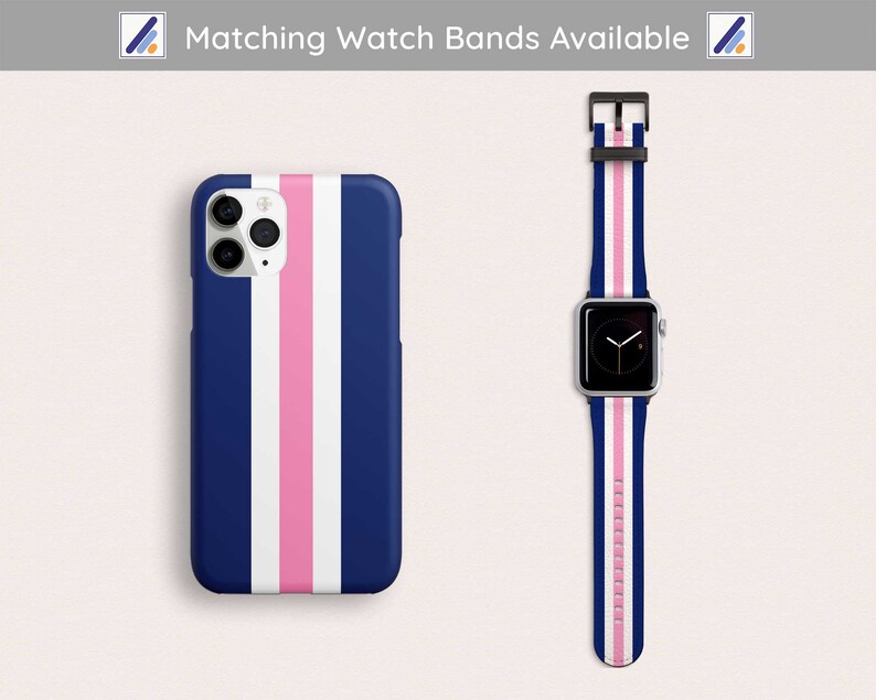 Blue and Pink Striped Iphone 12 Case for 11 Pro Max Cover - Etsy