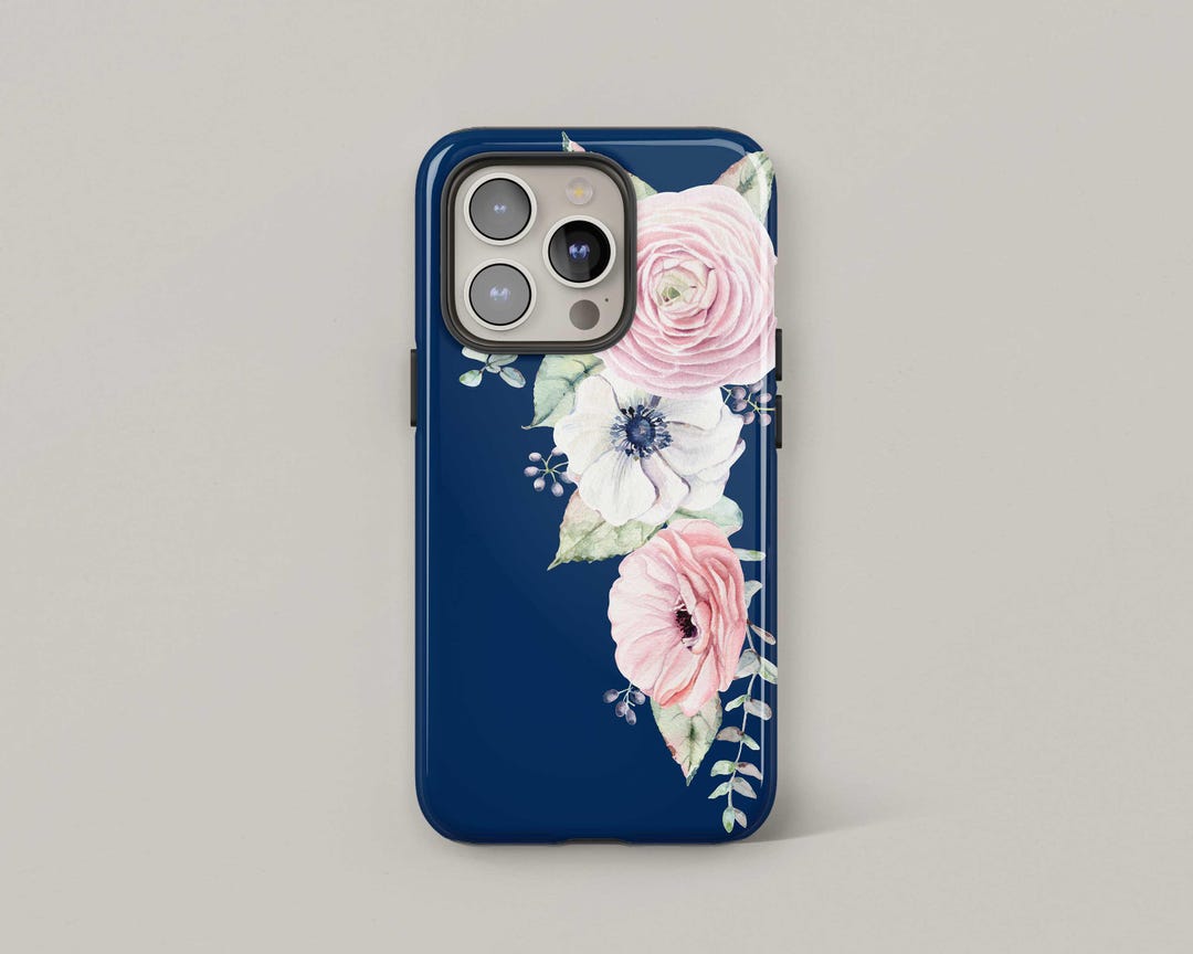 Floral Samsung Galaxy S20 Plus Phone Case Blue Samsung S10 Plus Flower ...