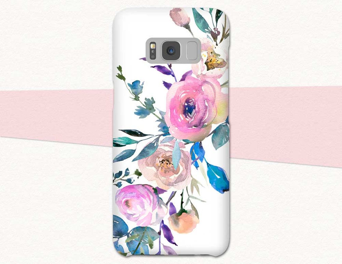 Flower Galaxy S8 Case Floral Samsung Galaxy S7 S6 S9 Plus - Etsy
