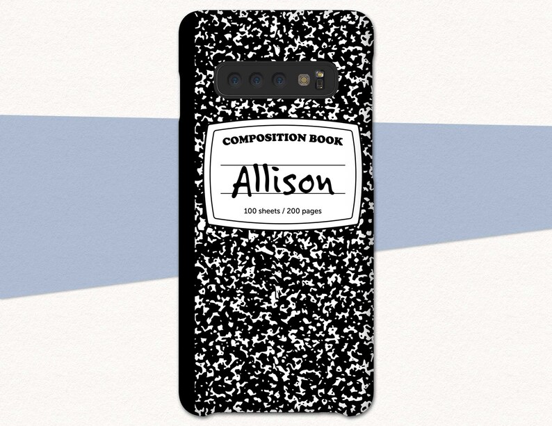 Composition Notebook Custom Name Samsung Galaxy Case S21 Plus - Etsy