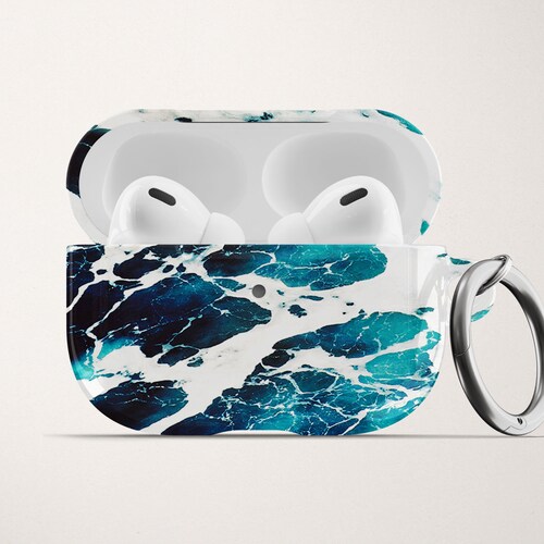 Aqua Marble Airpod Case for Airpods Pro Hard Cover With - Etsy