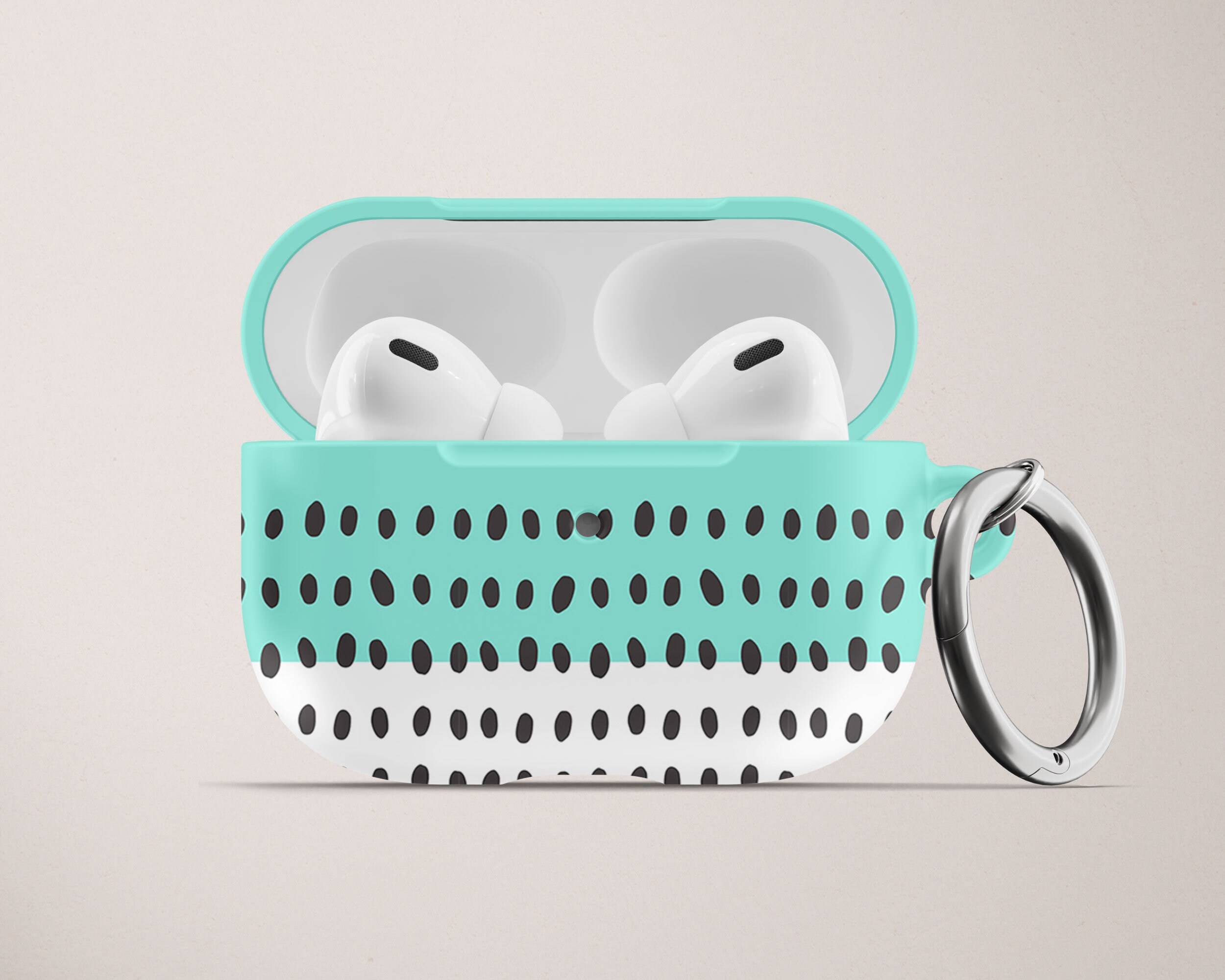 Aqua Color Block AirPods Pro Case White con Black Spots AirPod | Etsy