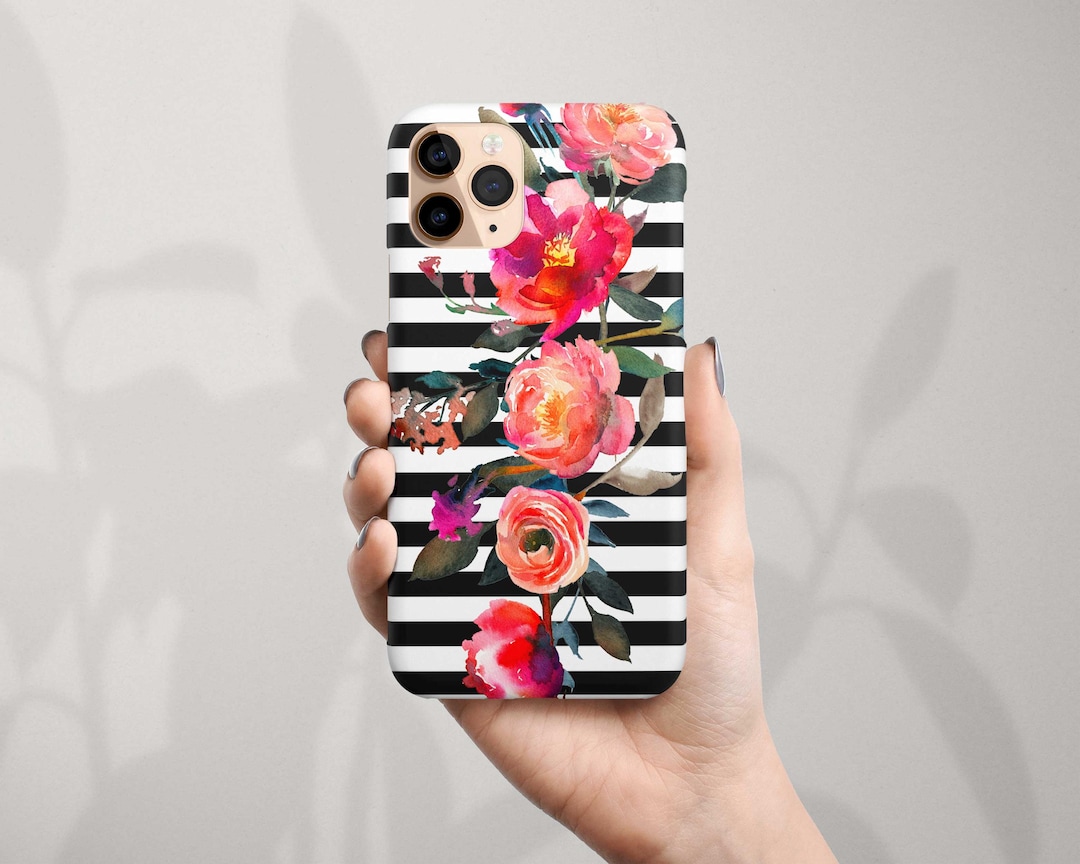 Floral iPhone 11 Case Pink Red Flower iPhone 11 Pro Max Phone Case ...