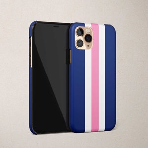Blue and Pink Striped iPhone 12 Case for 11 Pro Max Cover Apple 12 Pro ...