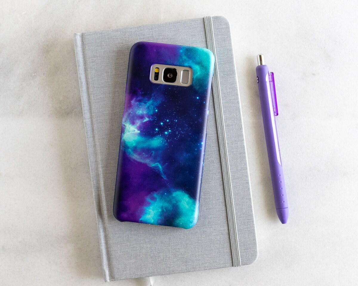Space Galaxy Phone Case iPhone 11 Pro Case Blue iPhone 8 Stars | Etsy