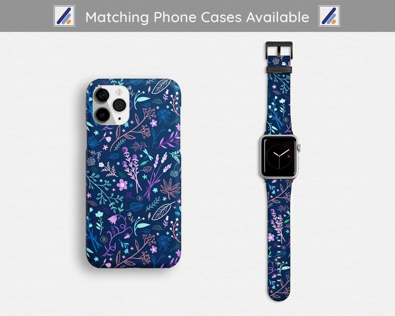 Floral Apple Watch Strap Flower Apple Watch Band 38mm 40mm - Etsy