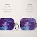 Purple Outer Space AirPod Case for Airpods Pro Hard Cover With Keychain ...