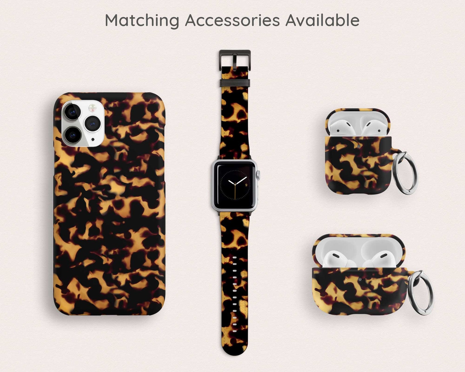 Tortoiseshell Pattern Apple Watch Strap Tort Apple Watch Band 38mm 40mm ...