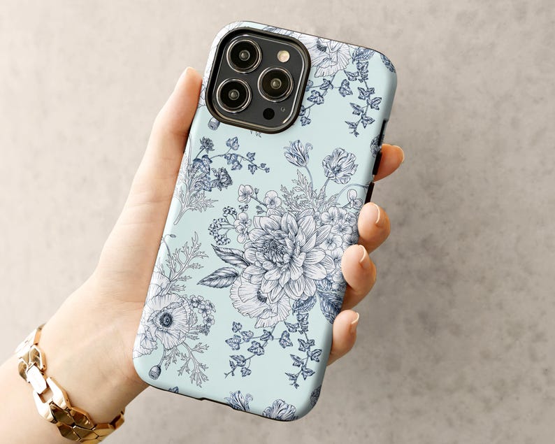 Toile Flower Bouquet Phone Case for Google Pixel 10 9 Pro XL 8 7 6 ...