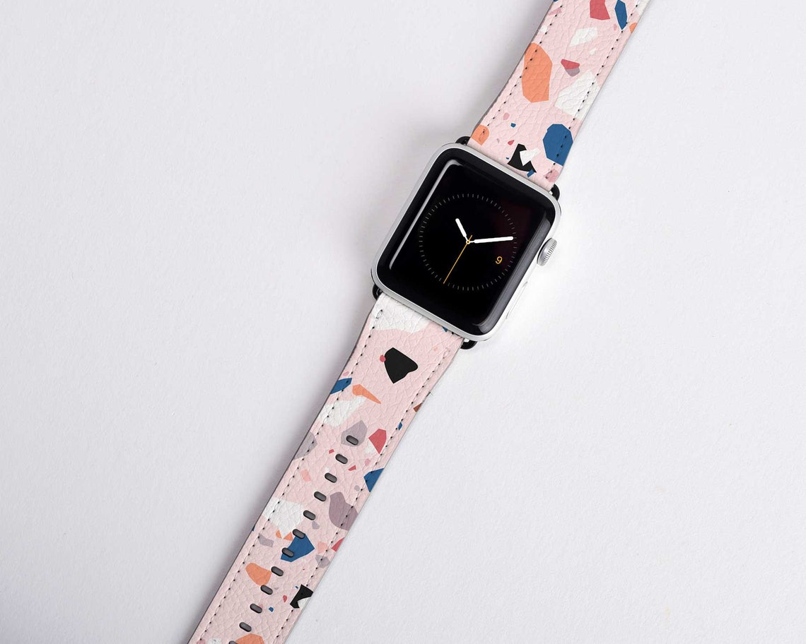 Pink Apple Watch Band Terrazzo Watch Band Girly Watch Band 38mm 40mm ...