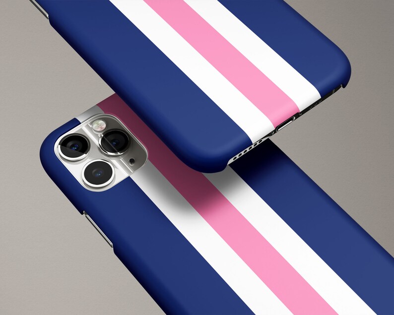 Blue and Pink Striped Iphone 12 Case for 11 Pro Max Cover - Etsy