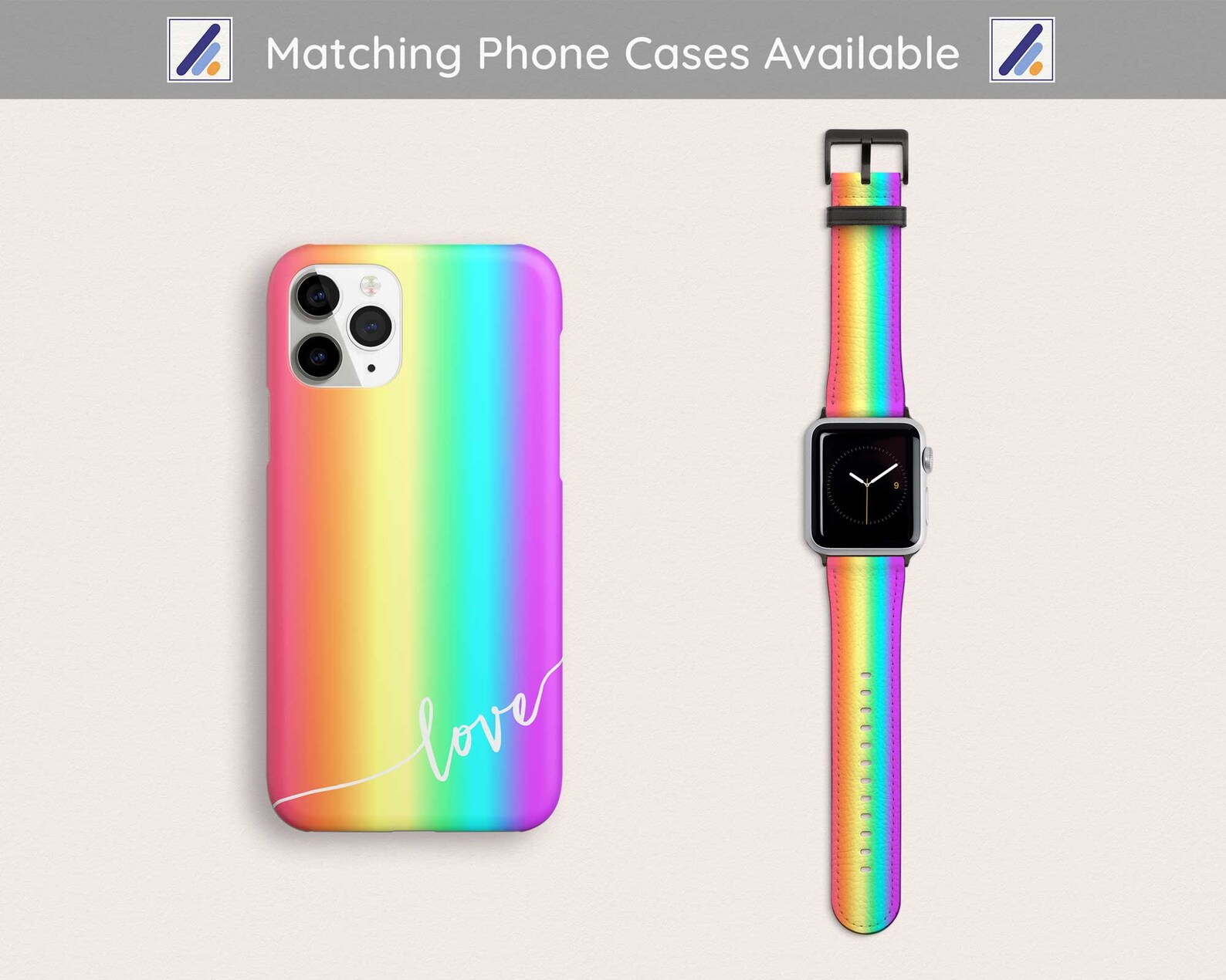 Rainbow LGBTQ Pride Apple Watch Band Strap Iwatch Band Love - Etsy