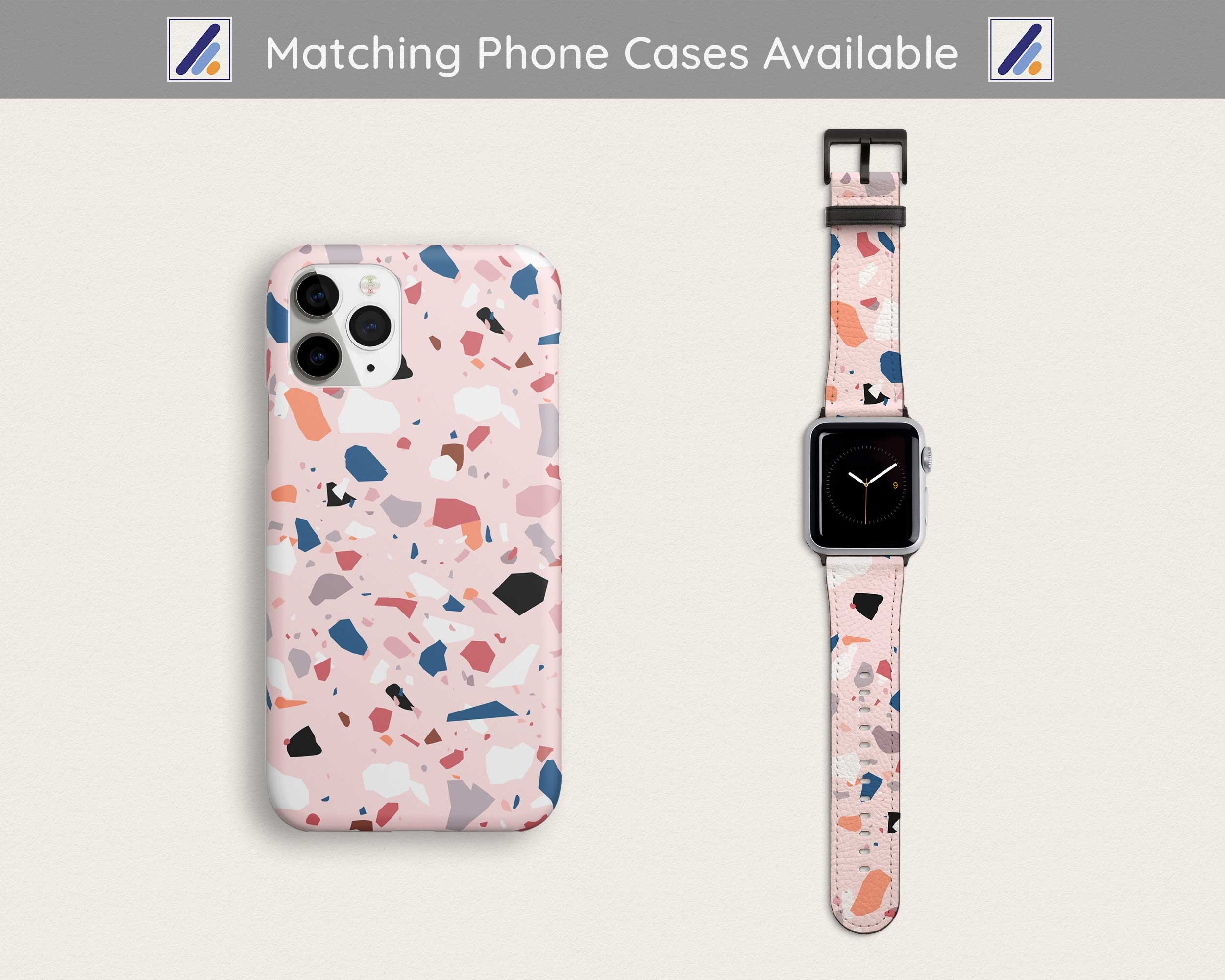Pink Apple Watch Band Terrazzo Watch Band Girly Watch Band 38mm 40mm ...