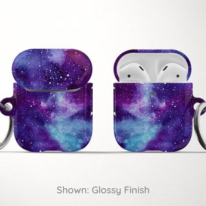 Purple Outer Space AirPod Case for Airpods Pro Hard Cover With Keychain ...