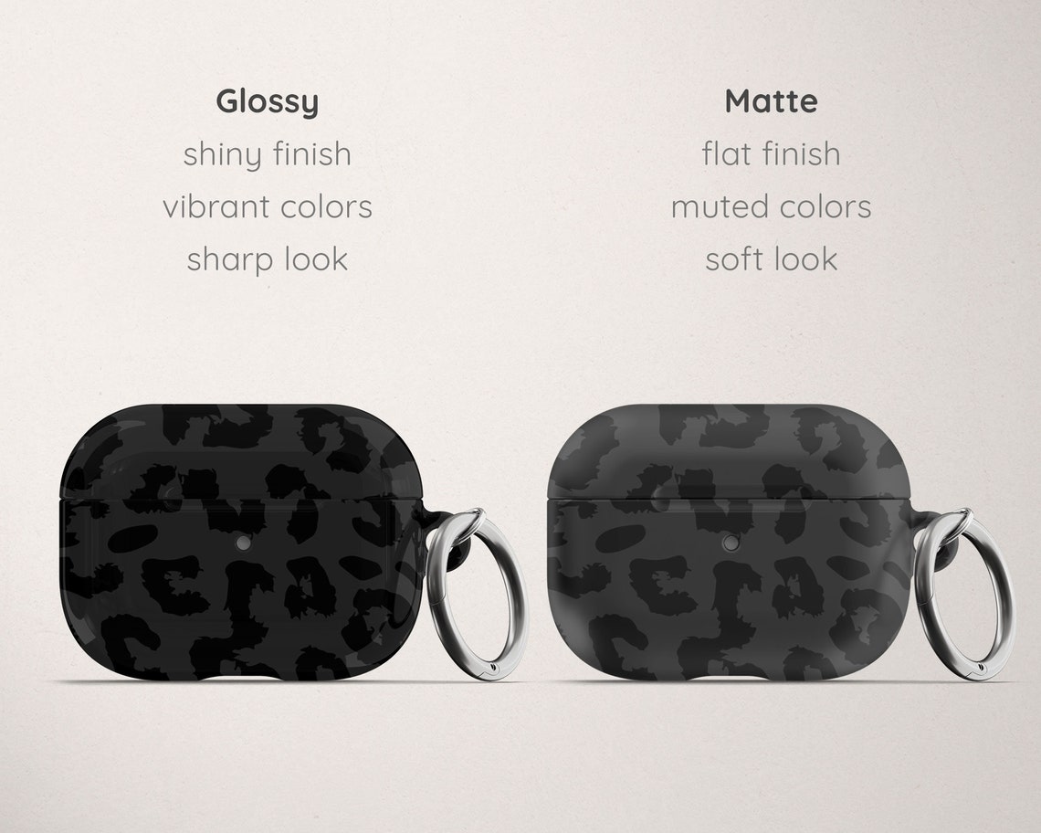 Black Cheetah Print Airpod Case for Airpods Pro Hard Cover | Etsy