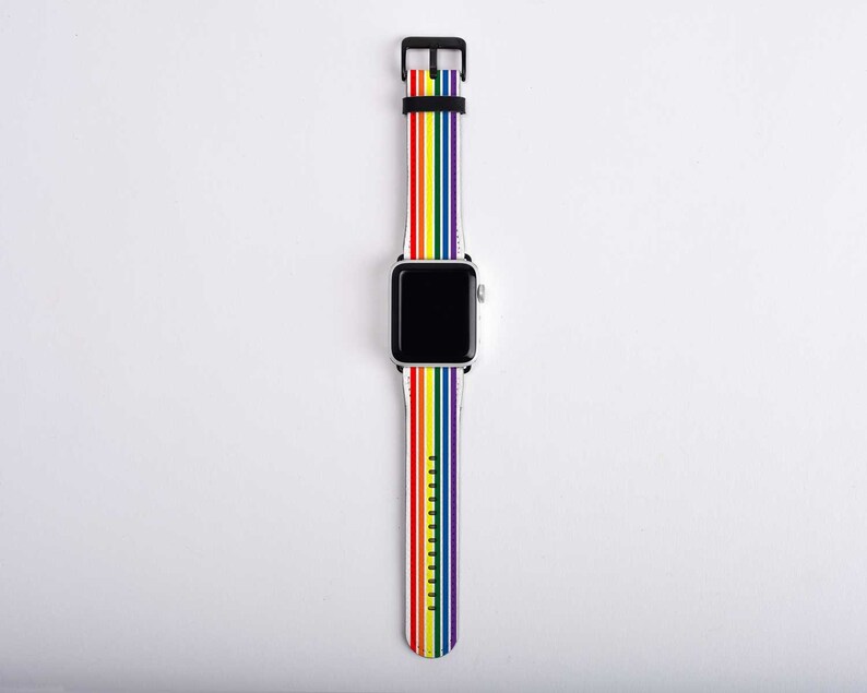 Rainbow Striped LGBTQ Pride Apple Watch Band Strap Iwatch Band - Etsy