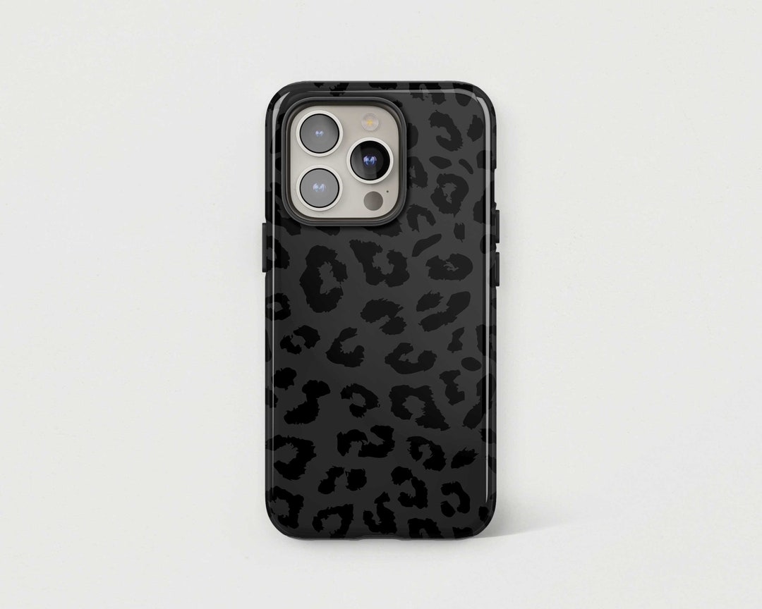 Black Leopard Print Magsafe Phone Case for iPhone 16 Pro 14 Pro Max 15 ...